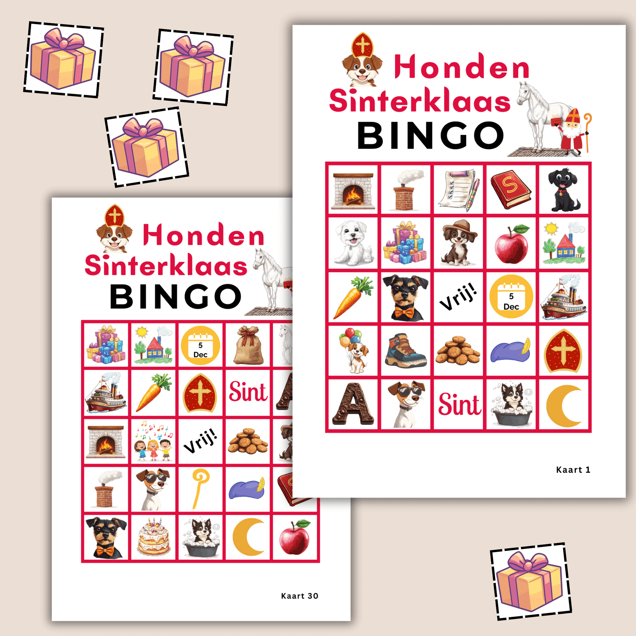 Speel honden Sinterklaas bingo: speciaal voor hondenliefhebbers