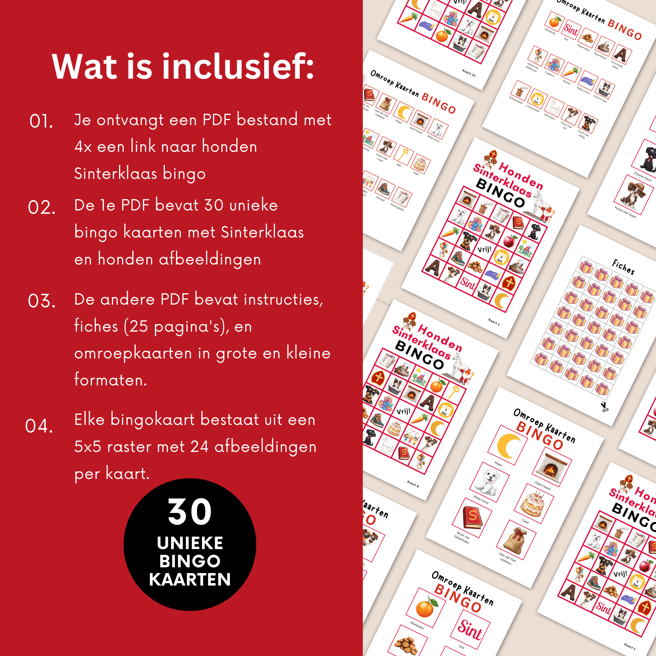 Speel honden Sinterklaas bingo: speciaal voor hondenliefhebbers